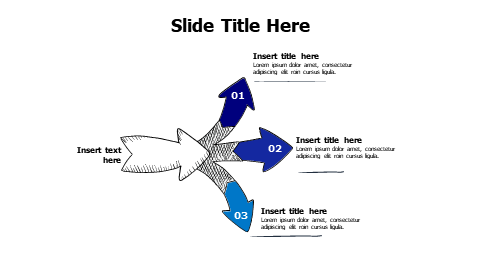 Three-Arrow Convergence Sketch Infographic | PPT Design