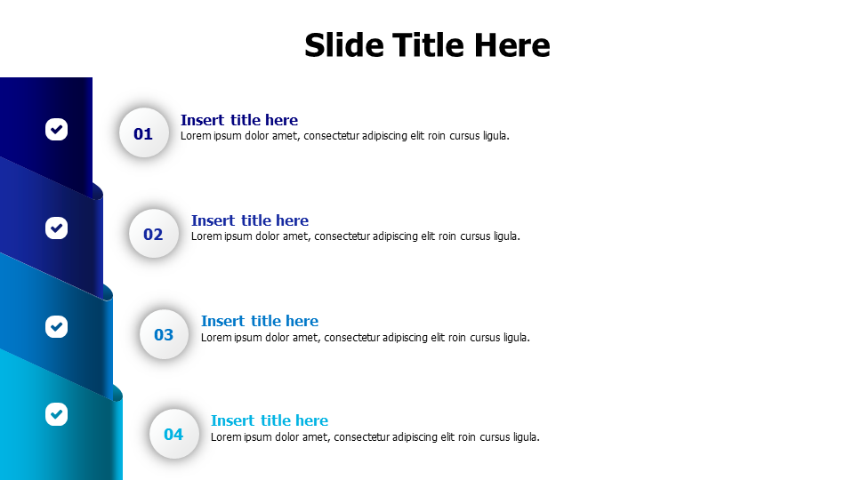 4 points twisted shape with numbers infographic Inforgraphics & Slides