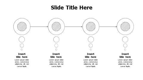 4 points timeline with doodle circles infographic-5825 PowerPoint Template