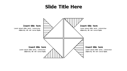 4 points outline origami infographic-6039 PowerPoint Template
