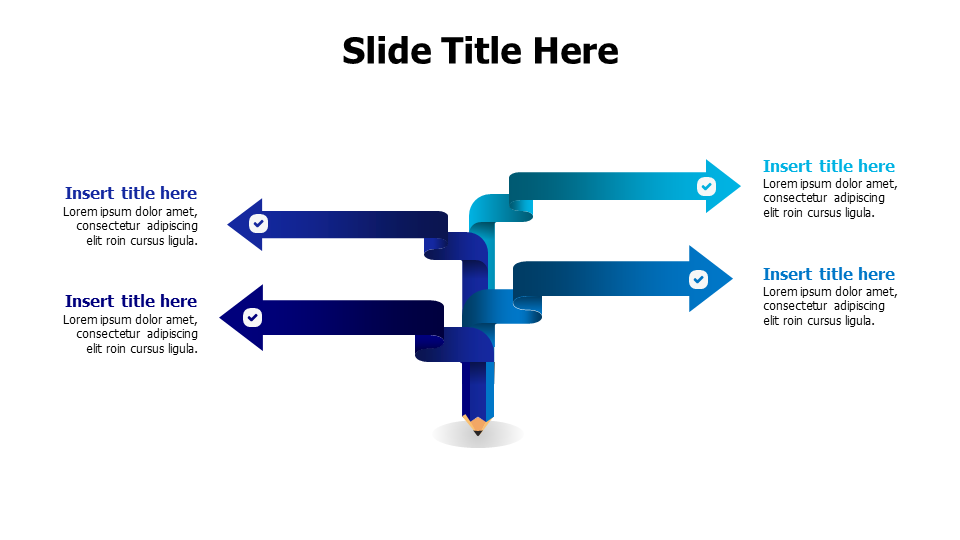 4 points round arrows Inforgraphics & Slides