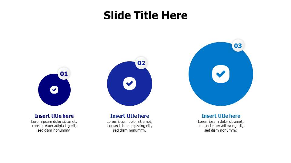 Three Step Growth Progression Circles | PPT Design
