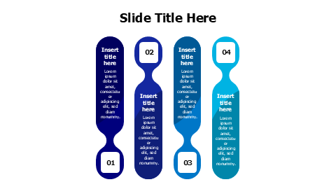 Four Step Vertical Process Flow Chart | PPT Design