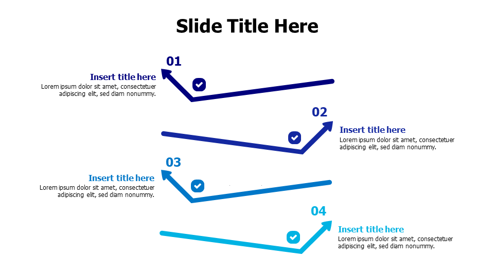 Four Step Arrow Process Checklist Flow | Agenda | PPT Design