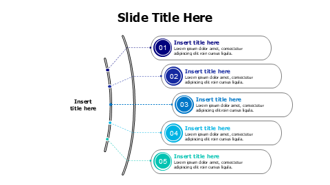 6 points branching from heading infographic Inforgraphics & Slides