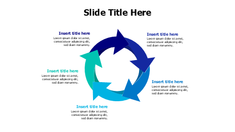 5-Point Circular Process Flow Diagram — Minimal… | PPT Design