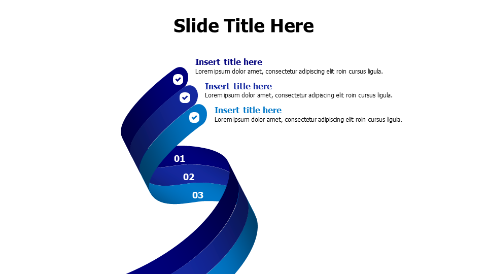 4 points 3D circular roadmap infographic Inforgraphics & Slides