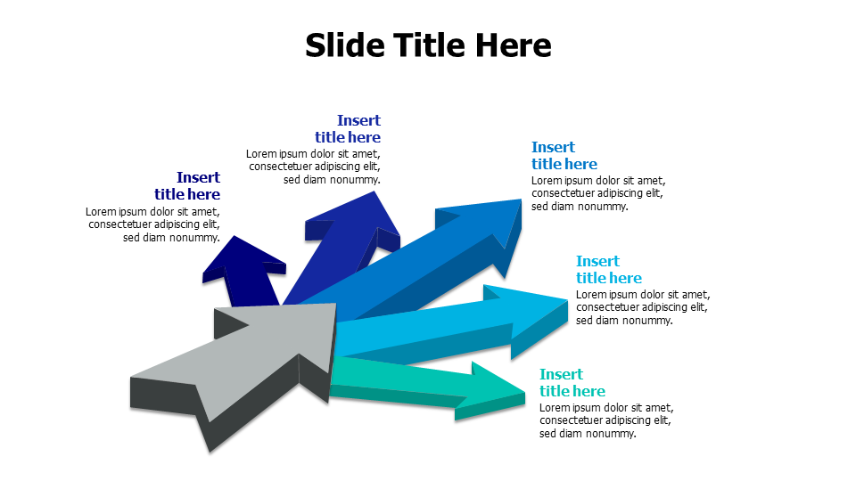 4 points keychain arrows Inforgraphics & Slides