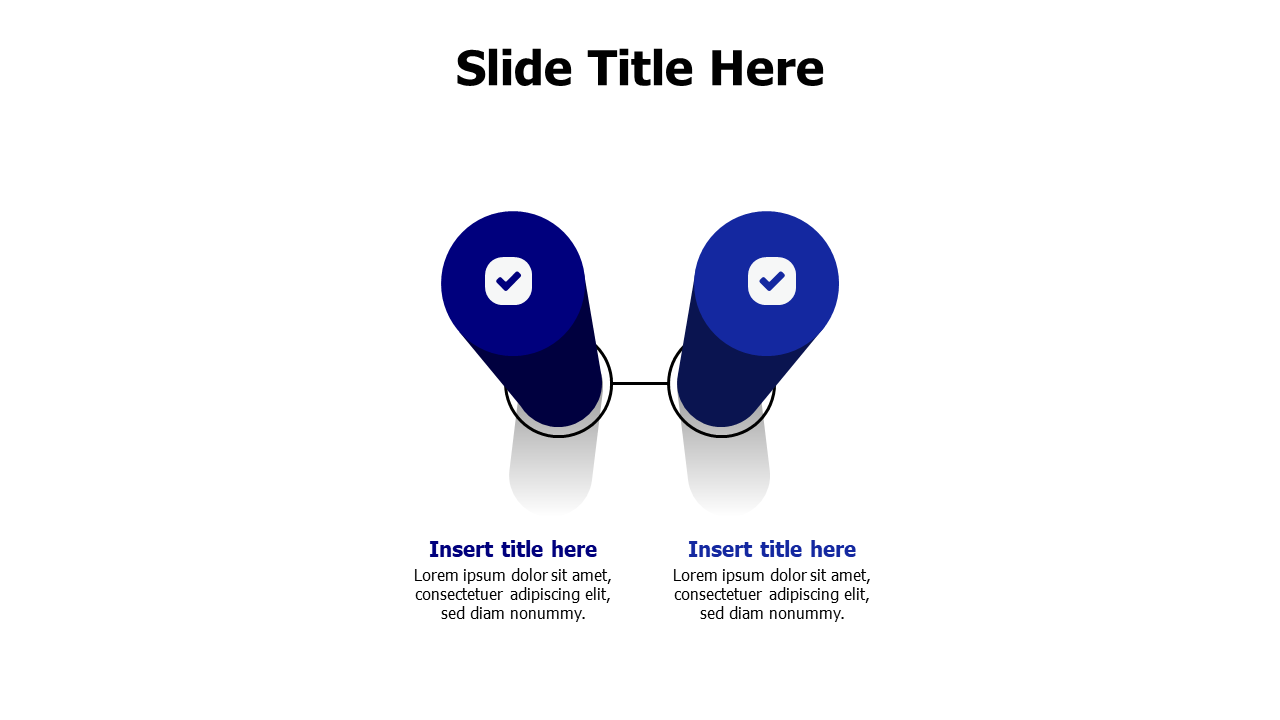 2 steps 3D columns infographic-3853 PowerPoint Template
