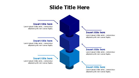 6 points 3D colored cubes infographic Inforgraphics & Slides