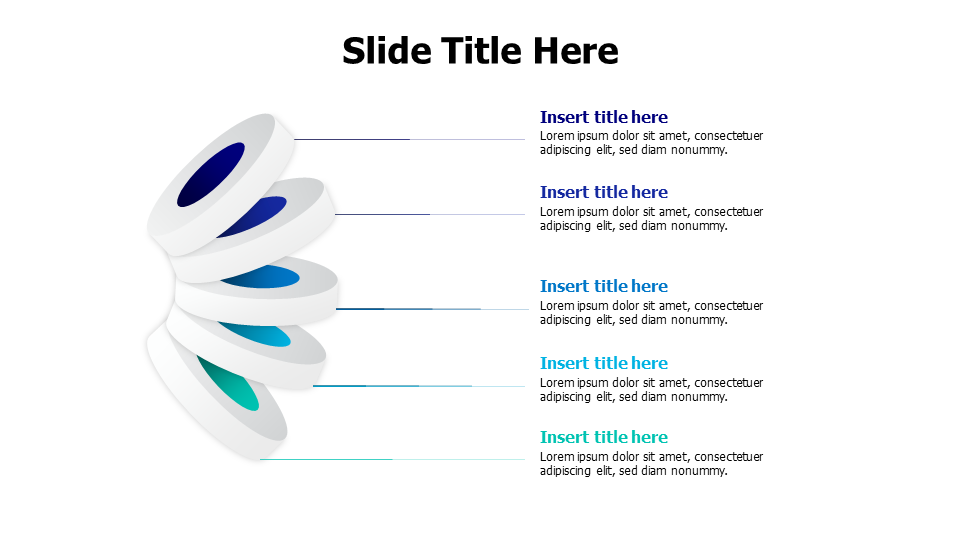 5-Layer Cylinder Stack Infographic Template | PPT Design