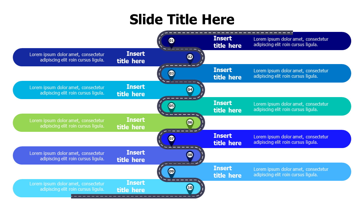 4 steps roadmap infographic Inforgraphics & Slides