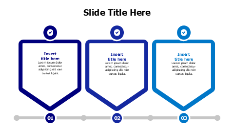 3 points outline shapes with icons infographic Inforgraphics & Slides