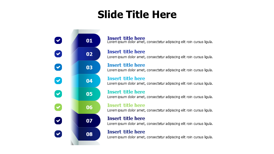 8 points 3D curved stripes infographic with icons-4590 PowerPoint Template