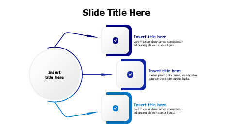 3 points branching arrows infographic Inforgraphics & Slides