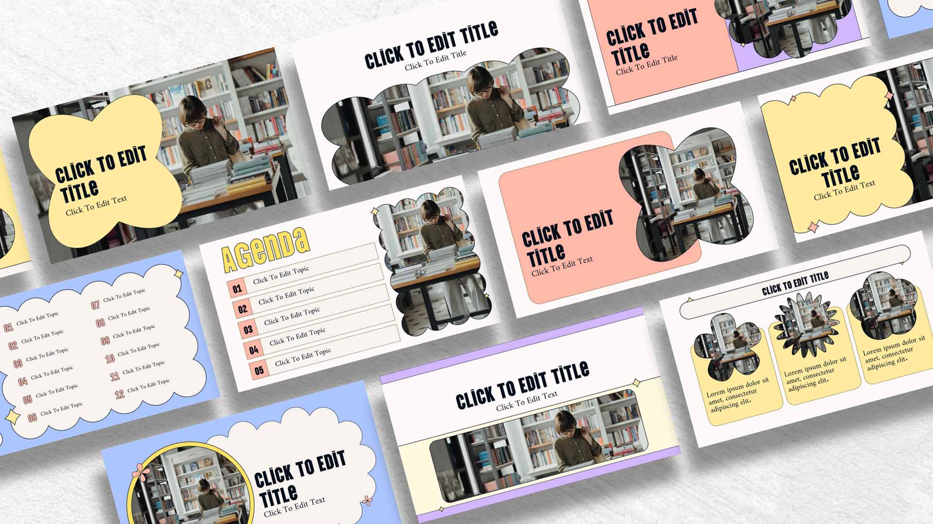 Curved Flow Theme PowerPoint Template
