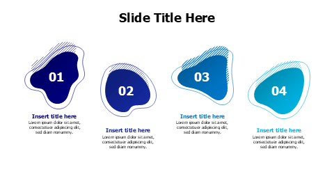 4 gradient shapes with numbers infographic-9164 PowerPoint Template