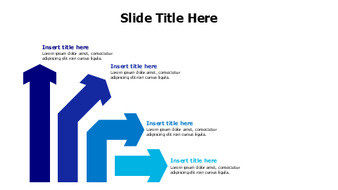 Four Step Process Arrows Infographic | Arrows | PPT Design