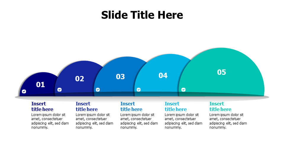 5 points growing colored circles with numbers infographic Inforgraphics ...