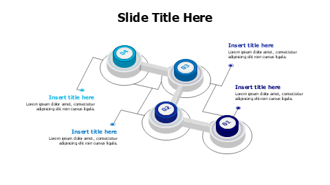 4 3D colored blocks with numbers and lines infographic-8434 PowerPoint ...