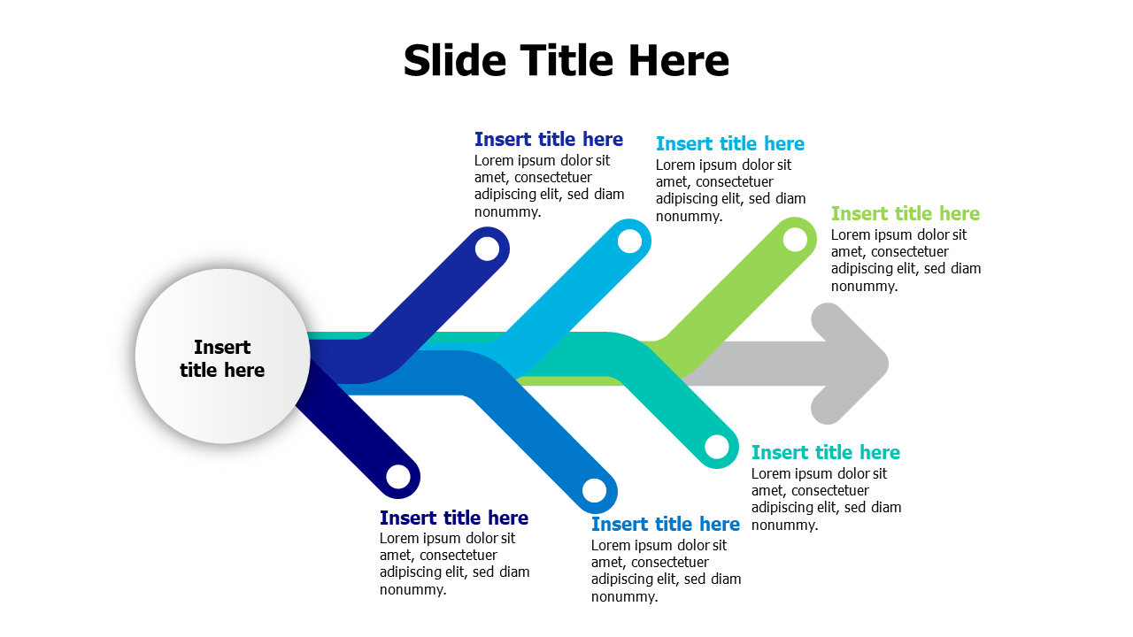 Diagramme de Processus à Flèche Ramifiée en 6 P… | PPT Design