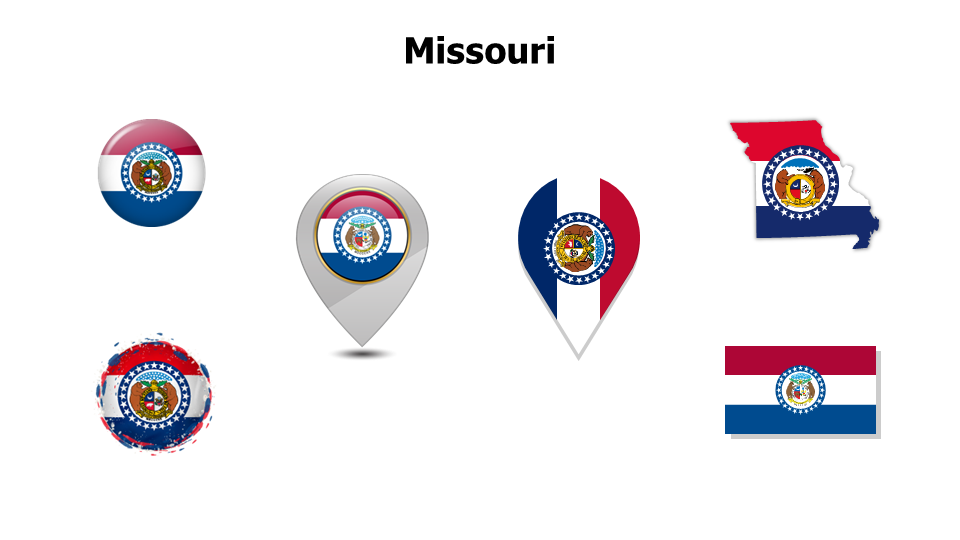 Missouri state flag-3955 PowerPoint Template