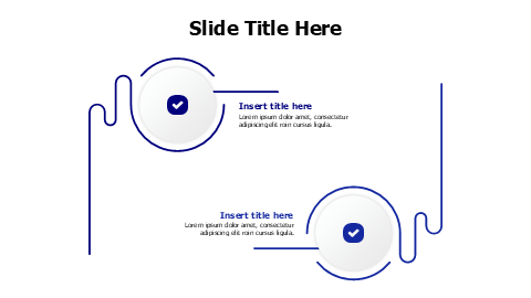Two Step Process Flow Wavy Connector | PPT Design