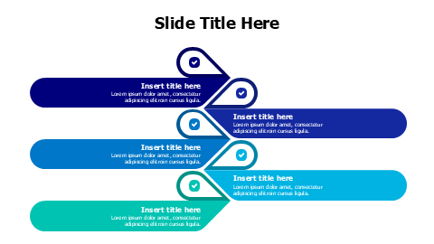 5 coloredd stripes with icons infographic Inforgraphics & Slides
