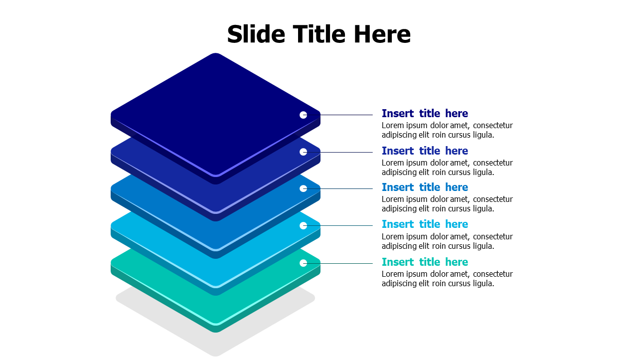 4 intersecting 3D chain Inforgraphics & Slides