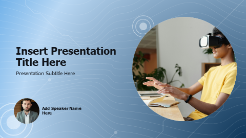 Wavy technology simple theme cover-6205 PowerPoint Template