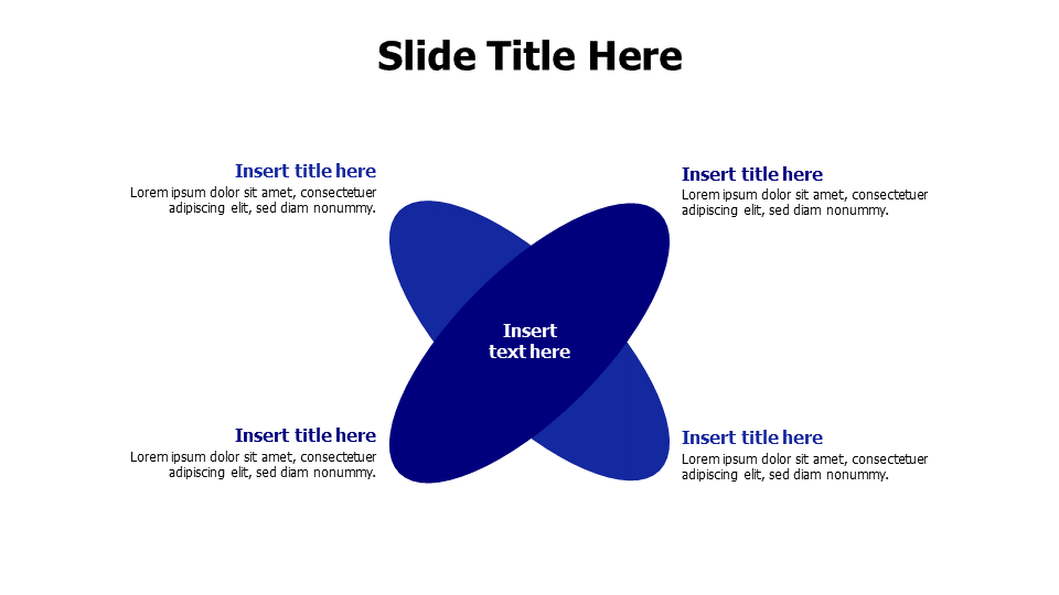 4 points colored X shape infographic-5367 PowerPoint Template