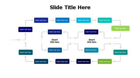 16-Stage Continuous Process Flow Diagram | PPT Design