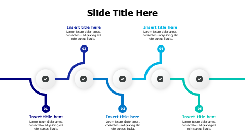 5 points vertical timeline 65 Inforgraphics & Slides