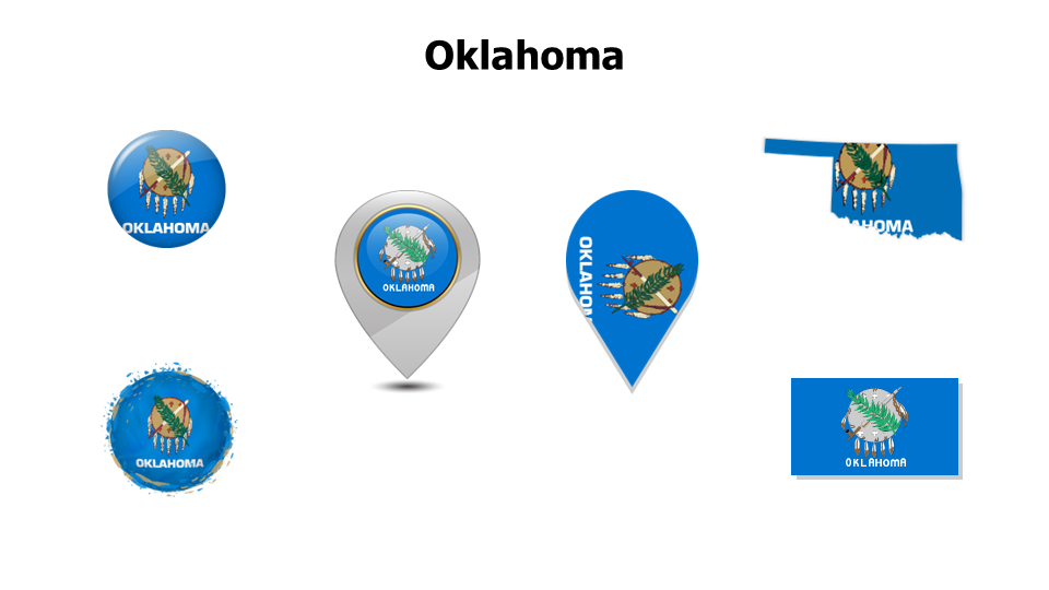 Oklahoma state flag-3966 PowerPoint Template
