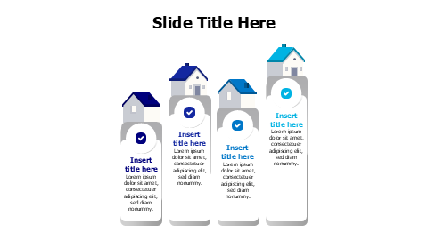 4 stripes from 3D homes infographic-7741 PowerPoint & Google Slides ...