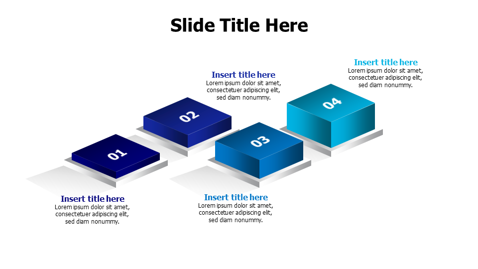 4 Points Curved 3d Stair Steps Infographic Inforgraphics And Slides