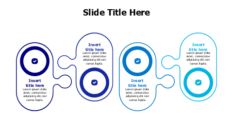 4 colored outline shapes with icons infographic Inforgraphics & Slides