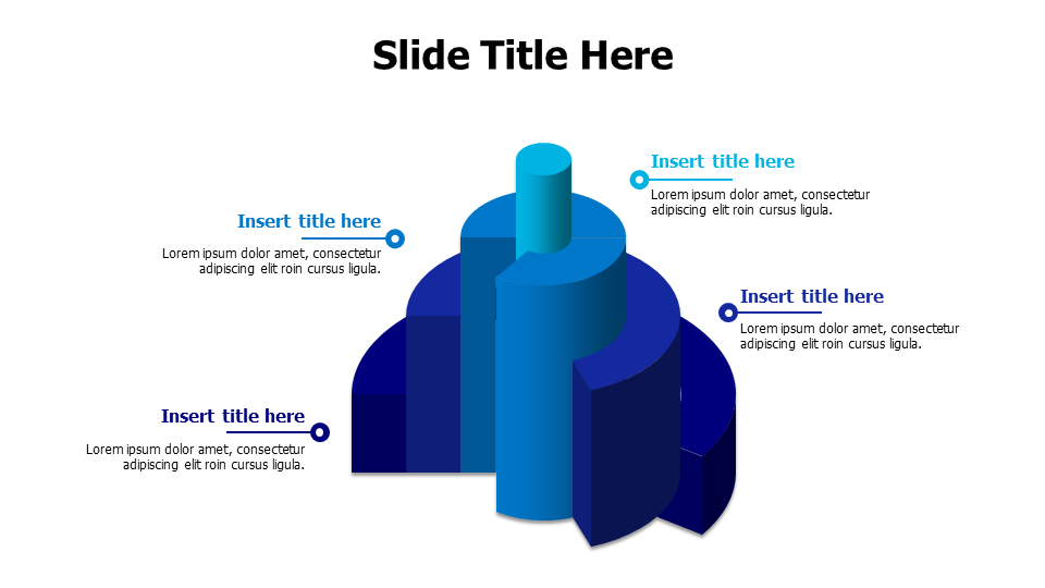 4 points 3D rounded columns infographic Inforgraphics & Slides