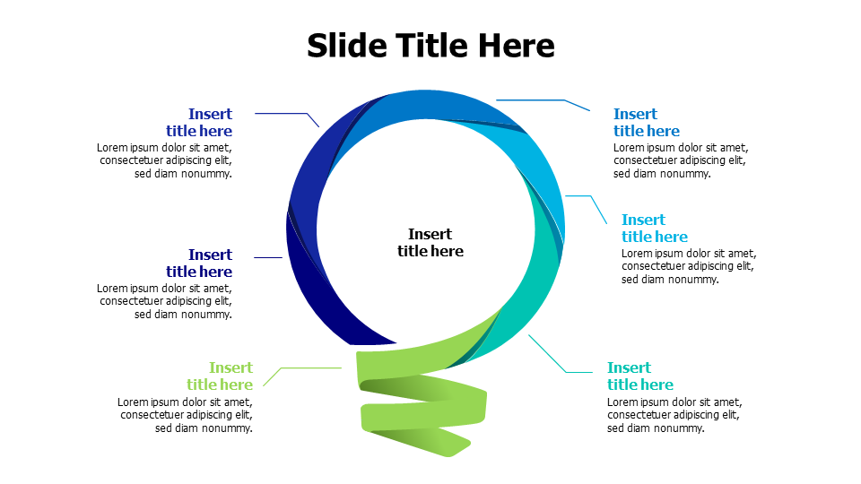 6 Points Twisted Circle Infographic Inforgraphics And Slides