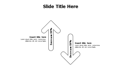 Two Way Curved Arrow Comparison Diagram | PPT Design