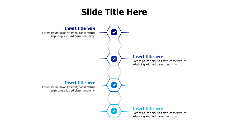 5 points connected blocks with a chain infographic Inforgraphics & Slides