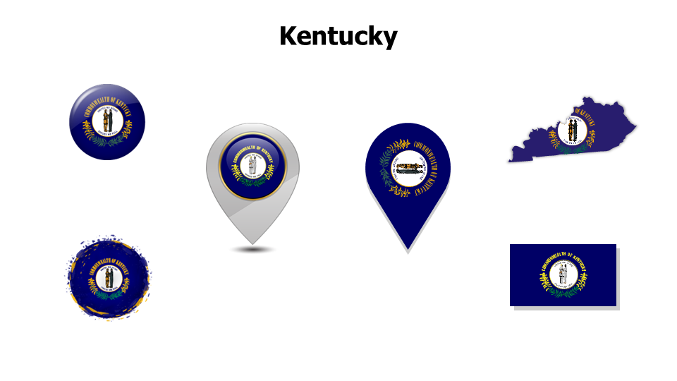Kentucky State flag-3947 PowerPoint Template