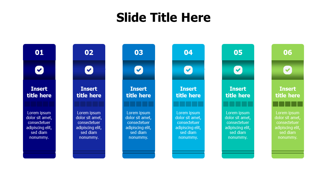 6 vertical stripes with icons and numbers infographic-4504 Infographics ...