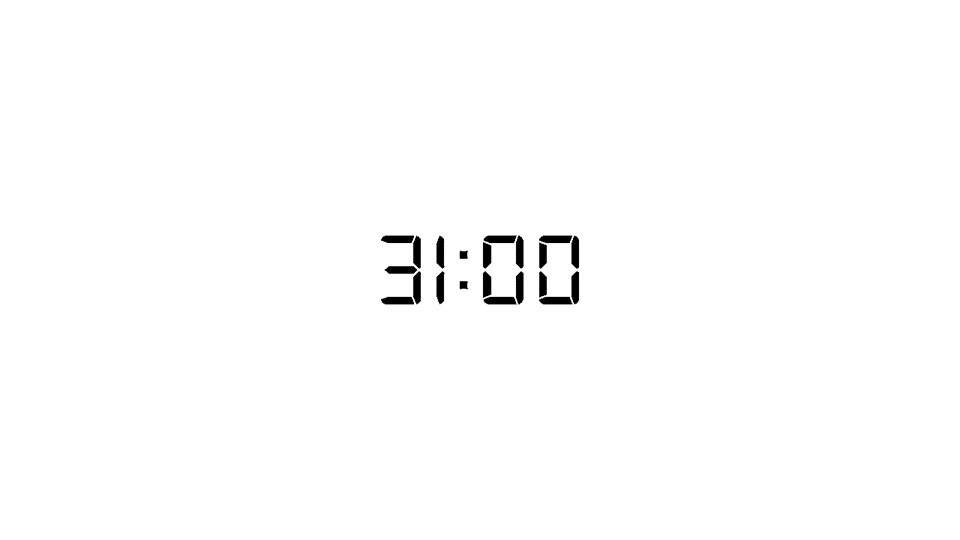 Digital Clock 31 Minute Countdown Timer | Timer | PPT Design