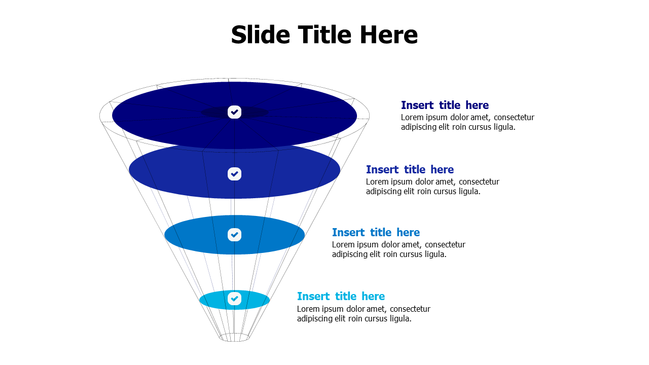 6 levels funnel 70 Inforgraphics & Slides