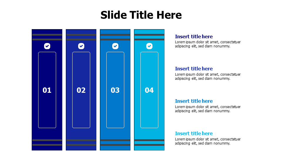 4 colored book stubs infographic with icons-4946 PowerPoint Template