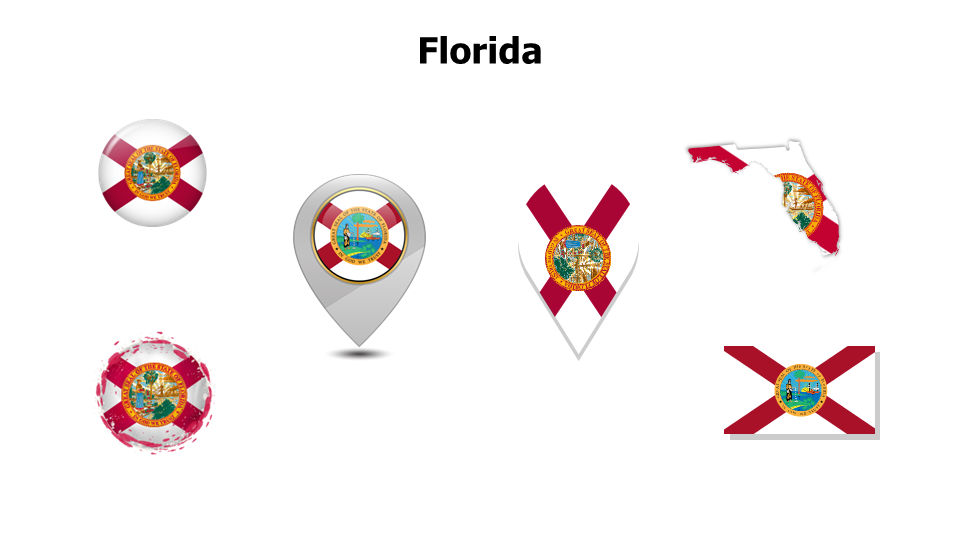 Florida Flag Multi Format Icon Set | Flags | PPT Design