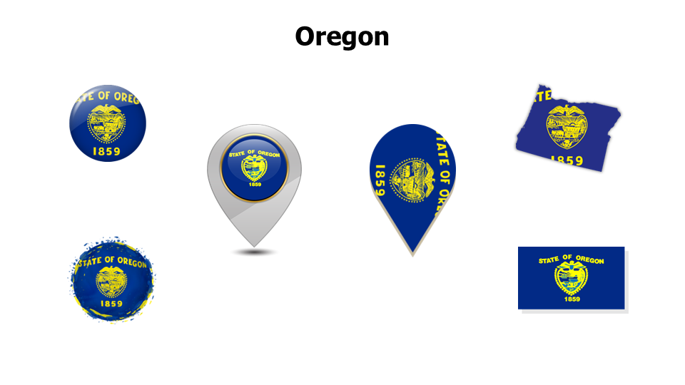 Oregon State flag-3967 PowerPoint Template