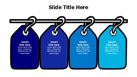 4 points doodle price tags infographic-8252 PowerPoint Template