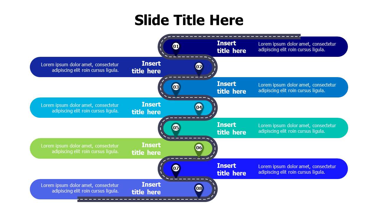 4 steps roadmap infographic Inforgraphics & Slides